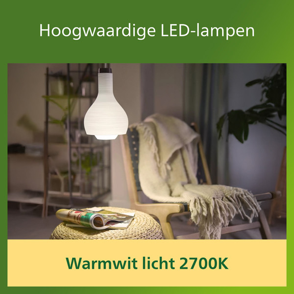 Philips LED lamp E27 | Peer A60 | Ultra Efficient | Filament | 2700K | 4W (60W) 6 stuks Philips ...